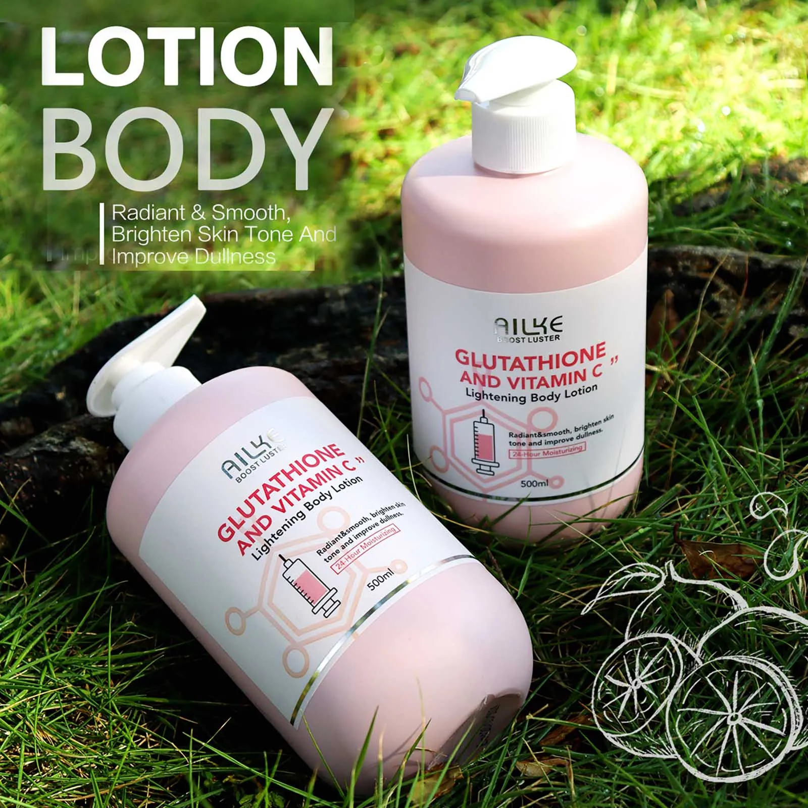 AILKE Brightening Body Lotion, Glowing Cream with Vitamin C ...